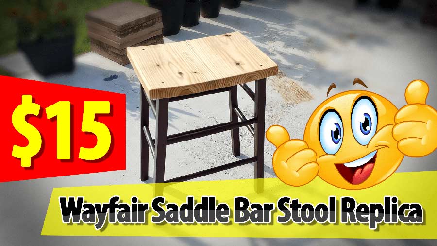 Making a $15 Saddle Bar Stool DIY Replica Of Wayfair's Best Seller